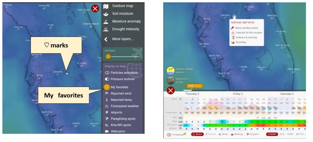 windy.com Types and descriptions of the display on the map | Windy.com ...